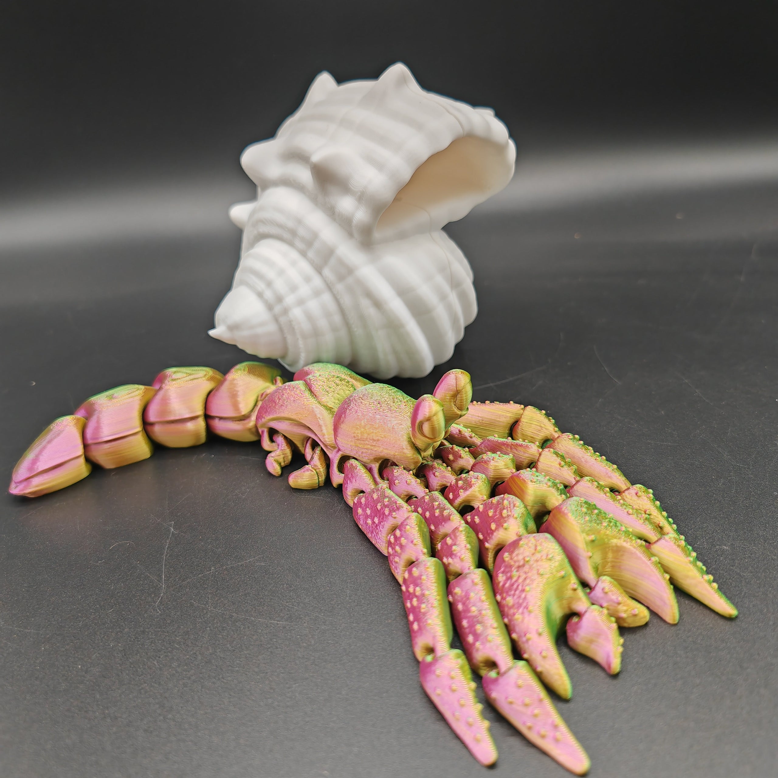Articulated Hermit Crab with Removable Shell | 3D Printed in PLA by ...